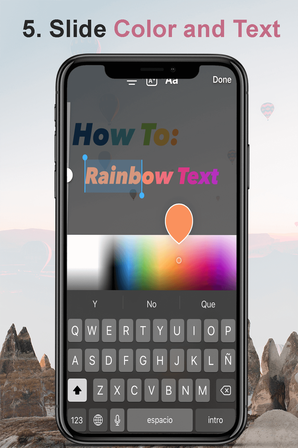 How To Do a Rainbow / Ombre Text Effect on Instagram Stories. - Laura ...