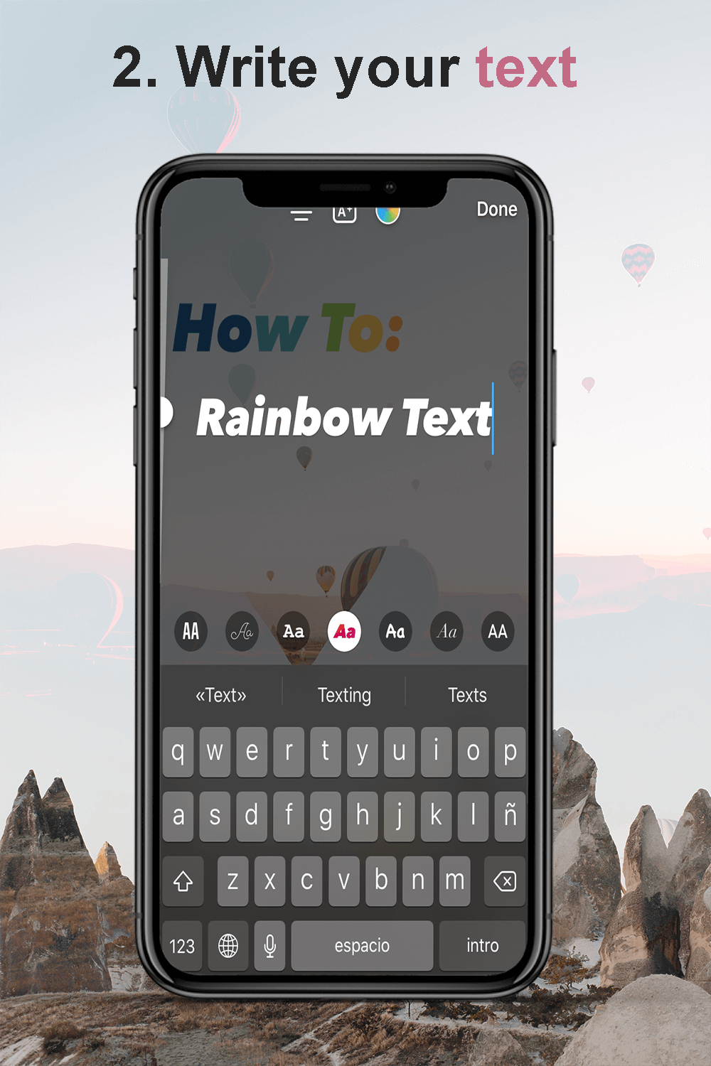 How To Do a Rainbow / Ombre Text Effect on Instagram Stories. - Laura ...